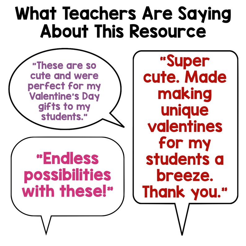 Editable Valentines Day Cards From Teacher, Gift Tags, and Labels - Etsy