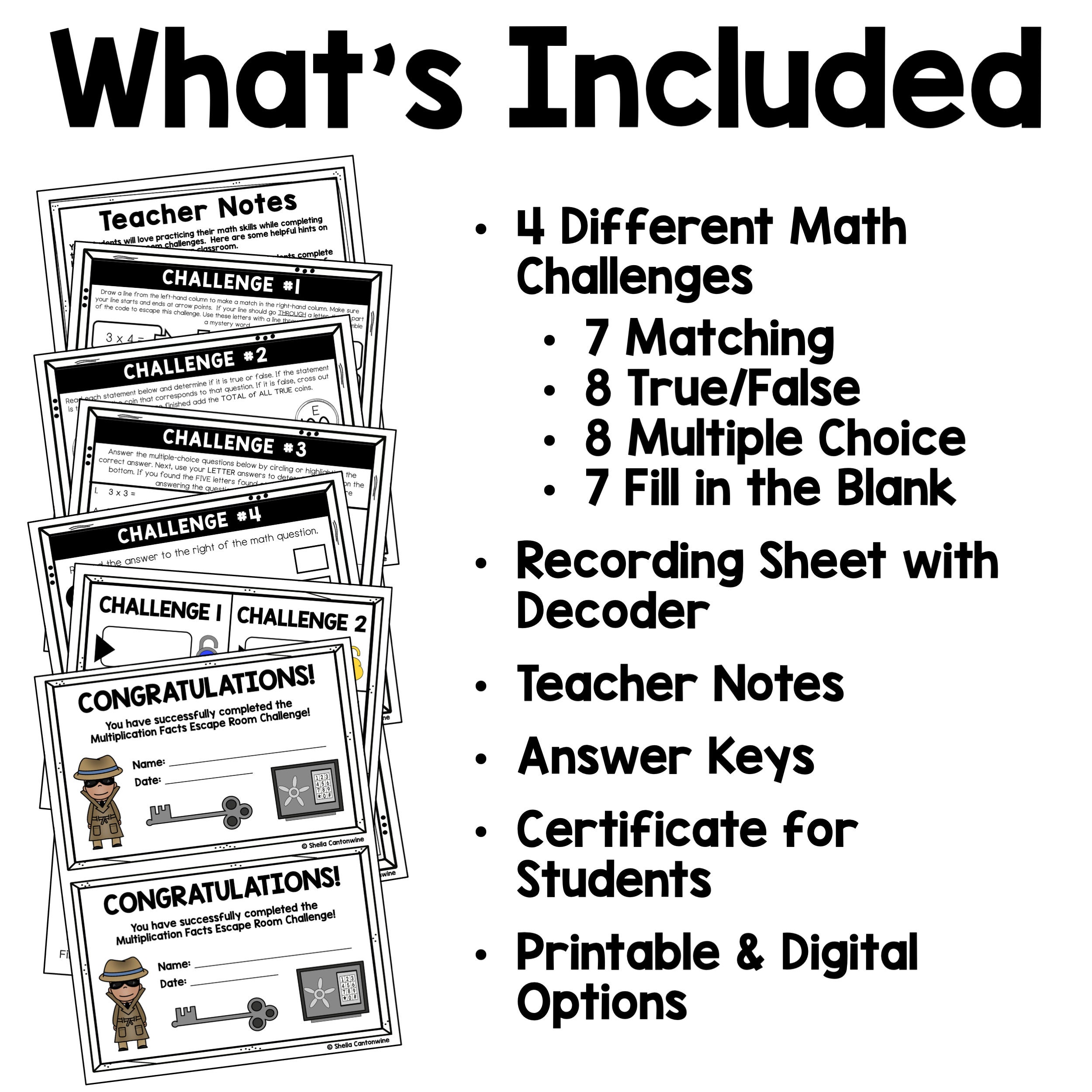 Multiplication Facts Escape Room Activity - Etsy