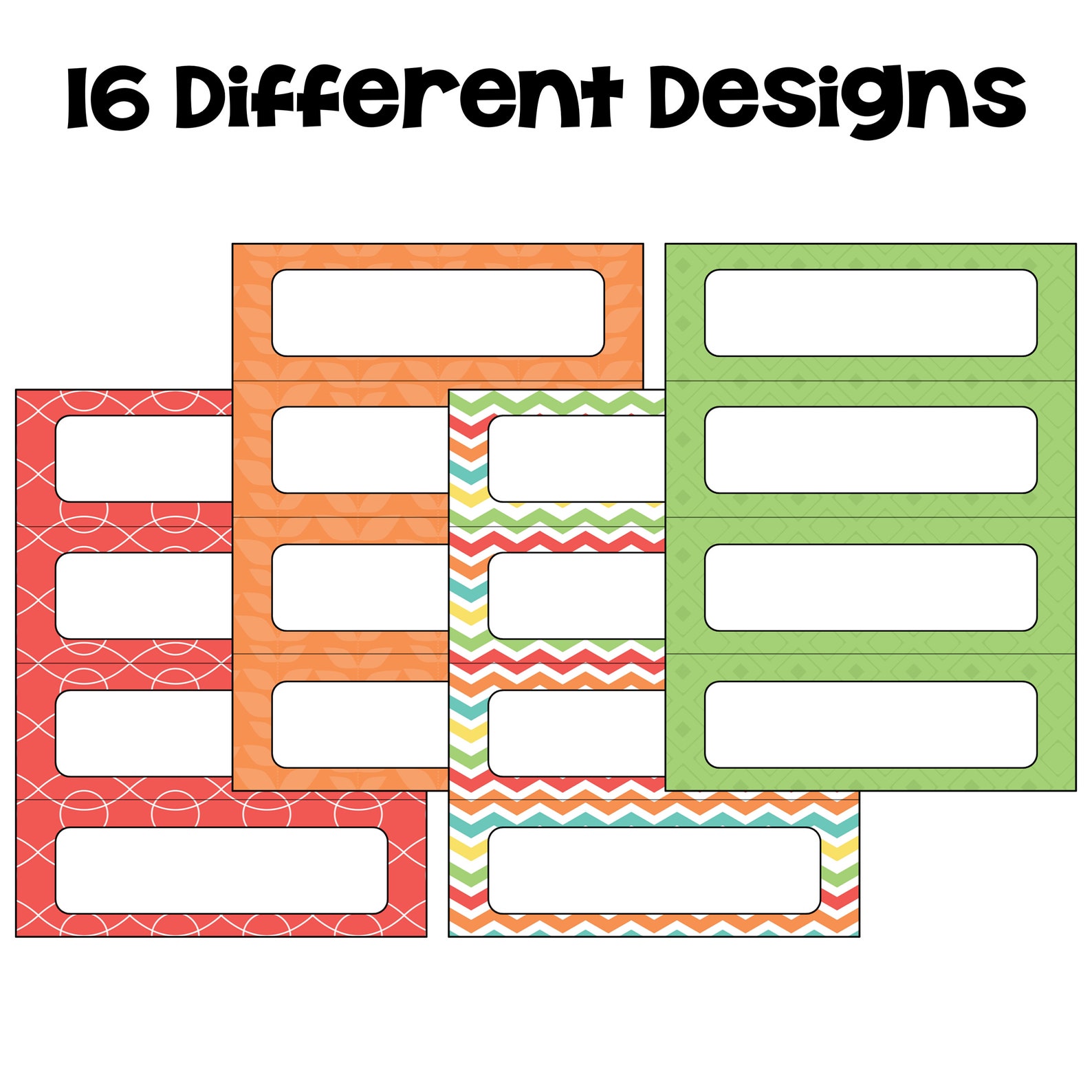 Editable Name Tags and Desk Plates in Pastel Colors - Etsy