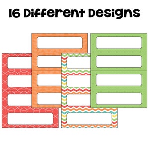 Editable Name Tags and Desk Plates in Pastel Colors - Etsy