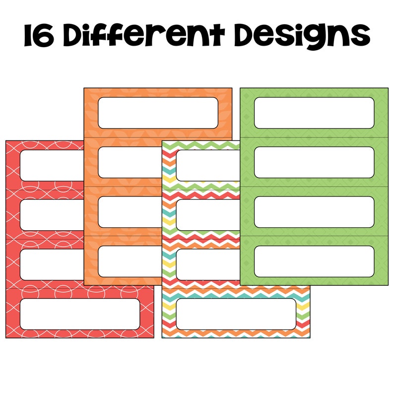 Editable Name Tags and Desk Plates in Pastel Colors - Etsy