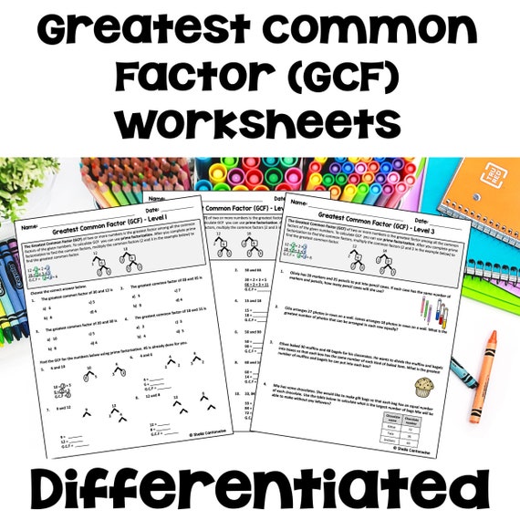 Factor Gcf Worksheet 50+ Greatest Common Factor Worksheets For 7th
