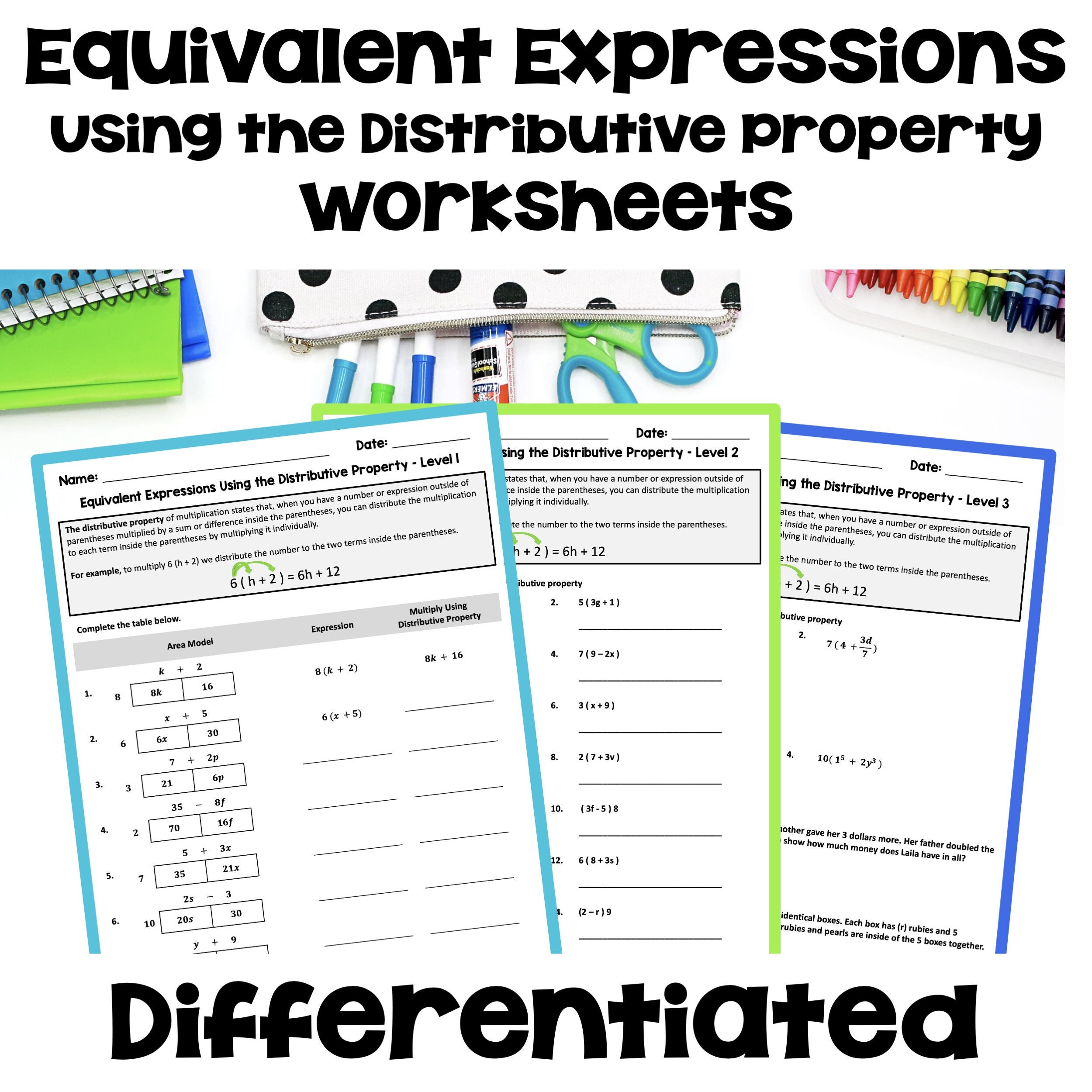 Equivalent Expressions Worksheet