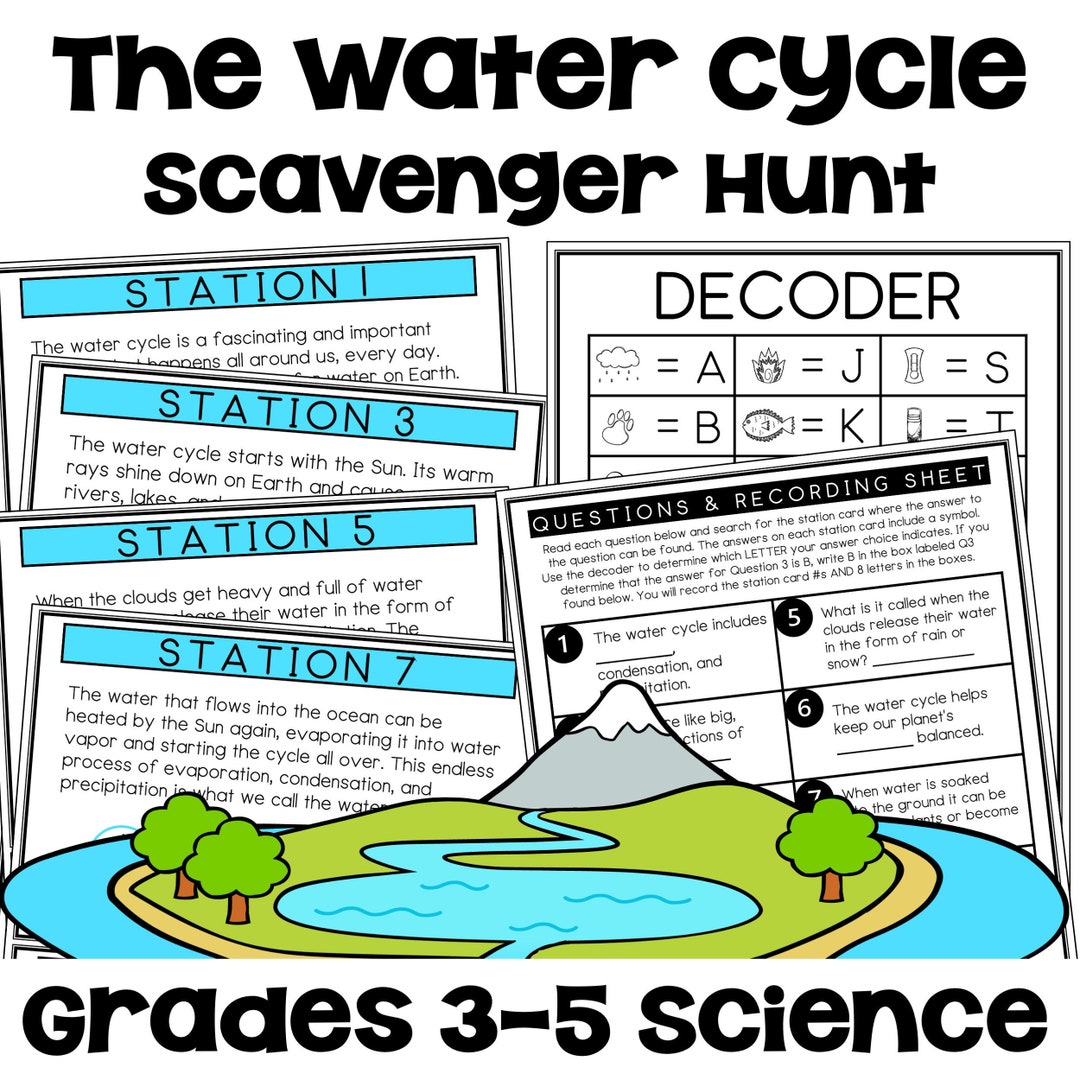 The Water Cycle Scavenger Hunt - Etsy