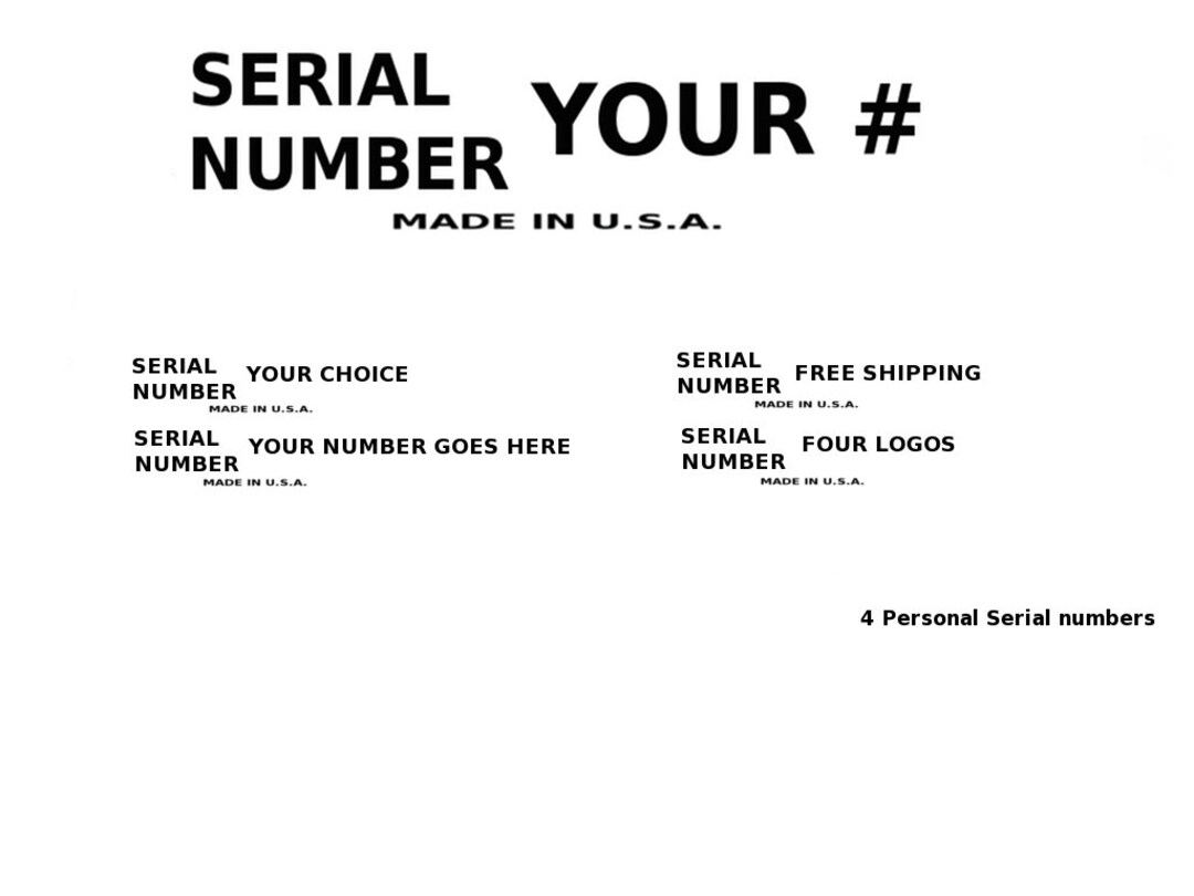 Custom Serial Number Kit Guitar Decal Headstock Restoration Waterslide ...