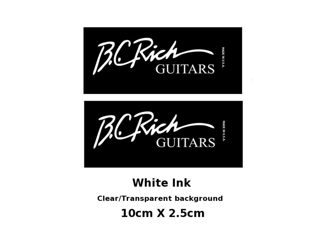 BC Rich White Ink Guitar Decal Head Stock Restoration Water - Etsy