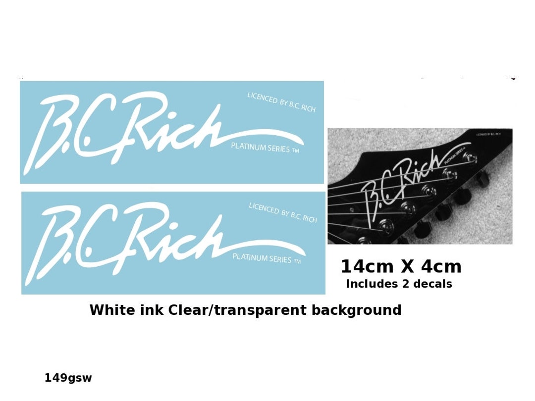BC Rich White Guitar Decal Head Stock Restoration Water Slide - Etsy