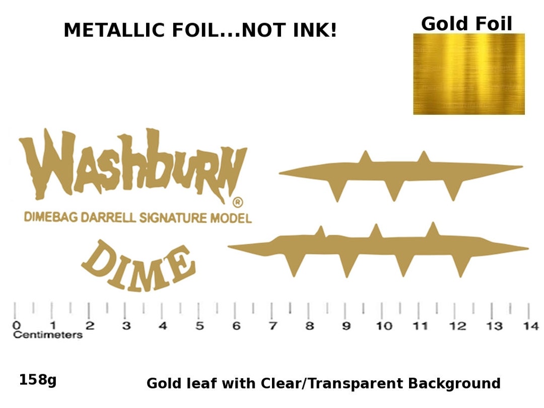 Washburn Darryl Dime Bag Guitar Decal Head Stock Restoration Water Slide Decal Logo 158g - Etsy