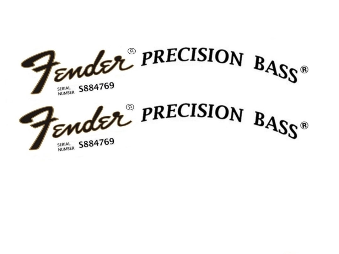 Fender Precision Bass Guitar Decal Headstock Restoration Waterslide ...