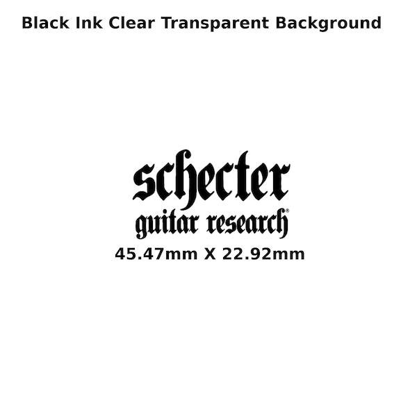 Schecter Guitar Decal - Etsy