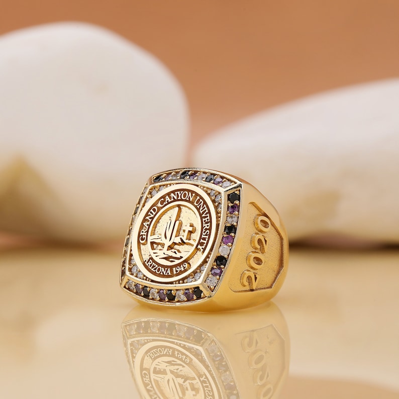 Custom College Class Ring for Men // University Ring - Etsy