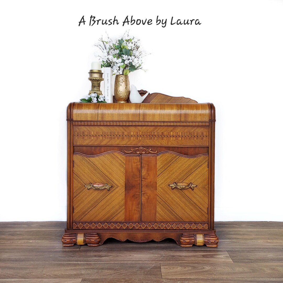 Art Deco Waterfall Server- Shipping Cost is Additional - Etsy