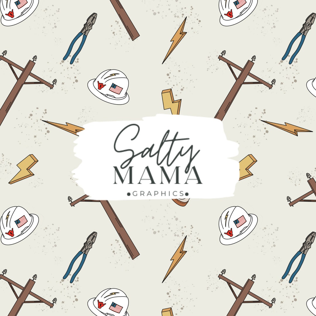 Hang Loose Line Crew Digital File | Lineman Seamless File | Repeating ...