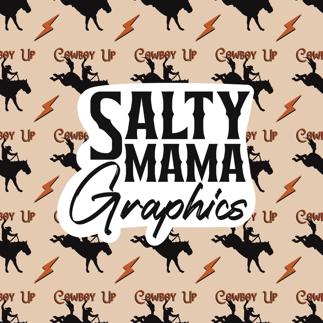 Cowboy up Lightning Bolt Seamless Design | Perfect for Fabric ...