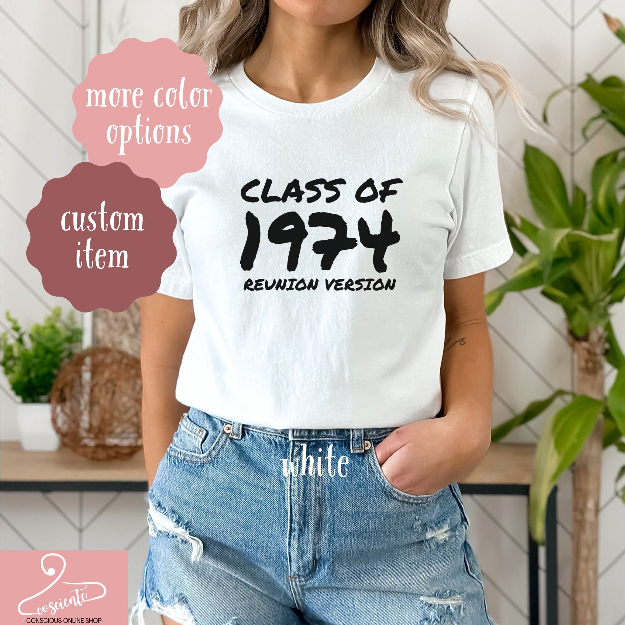 2024 High School Reunion Shirt, Custom 1974 Class Reunion Version ...