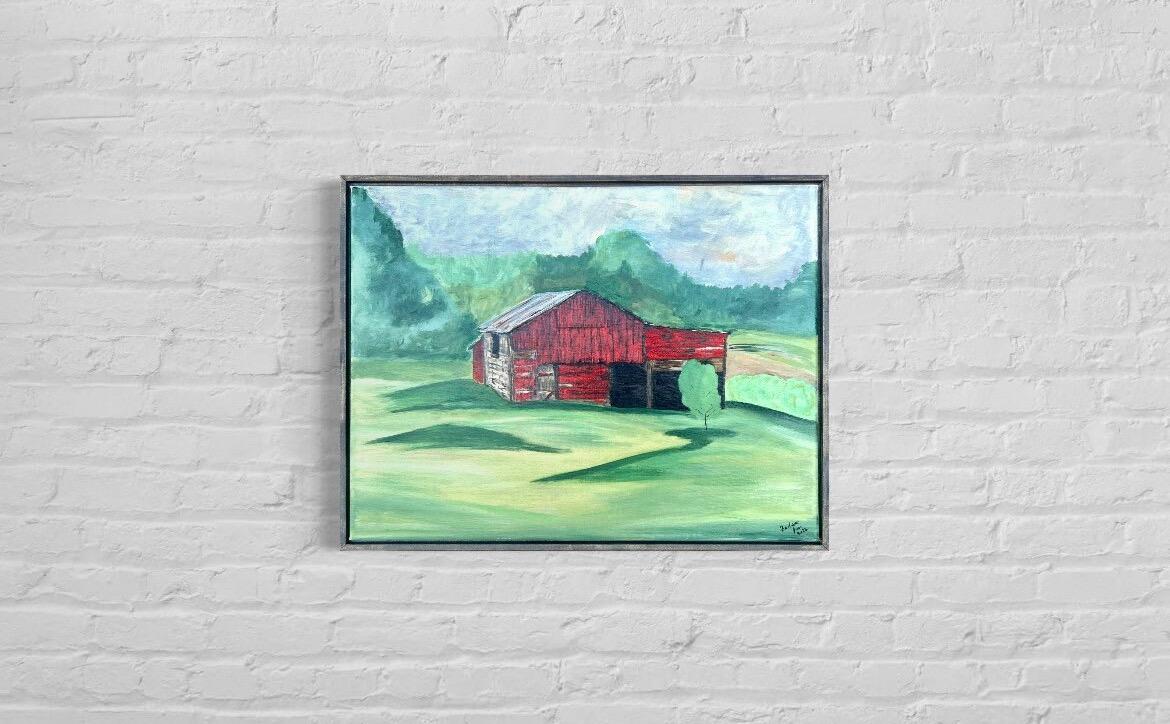 Barn, Country Painting, Original Artwork, Landscape, Farmhouse, Fine ...