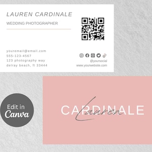 QR Code Business Card, QR Codes Template, Minimalist Business Cards ...
