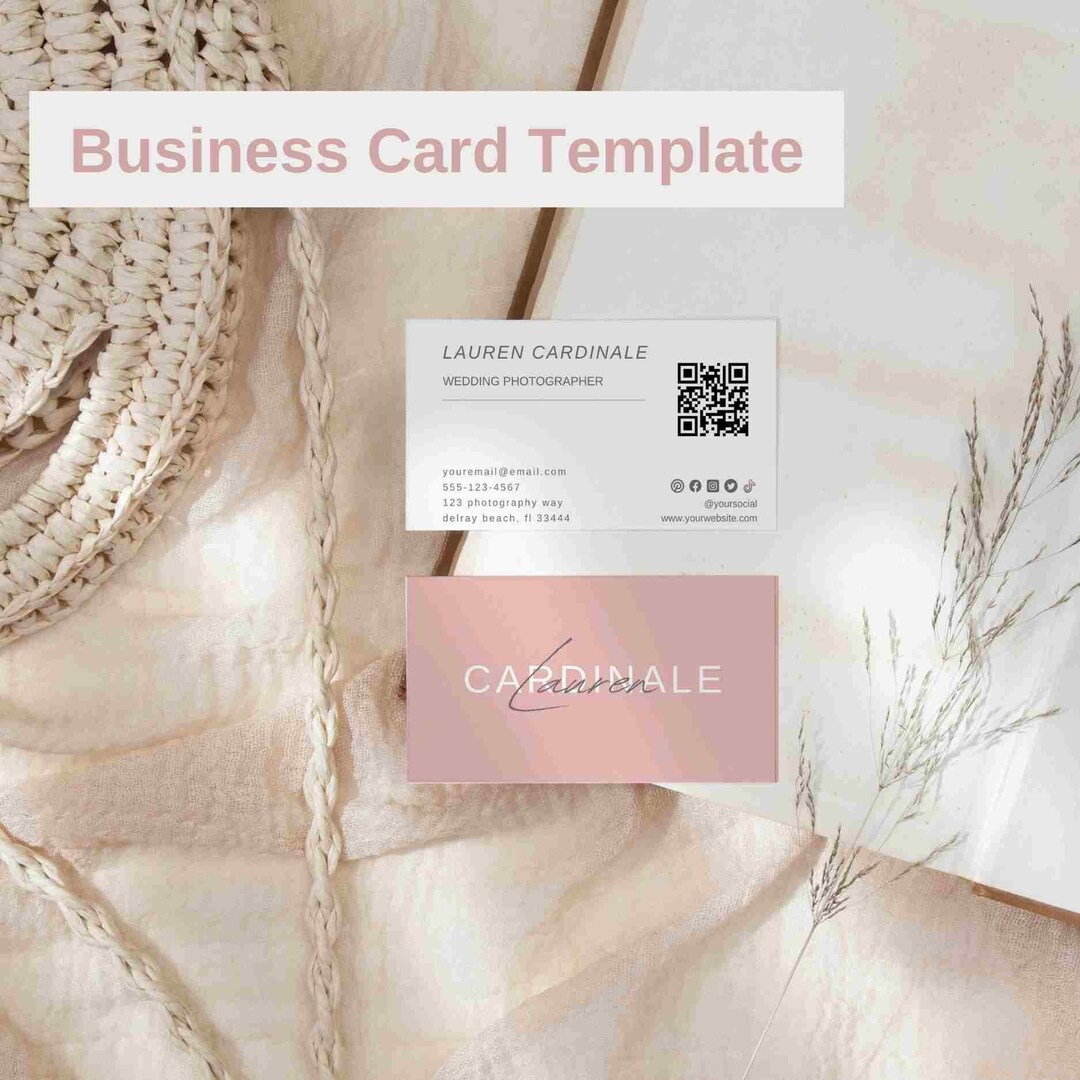 QR Code Business Card, QR Codes Template, Minimalist Business Cards ...
