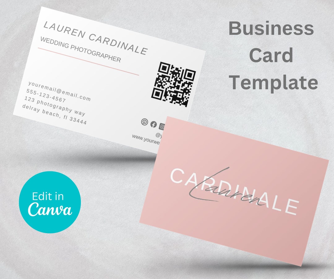 QR Code Business Card QR Codes Template Minimalist Business - Etsy