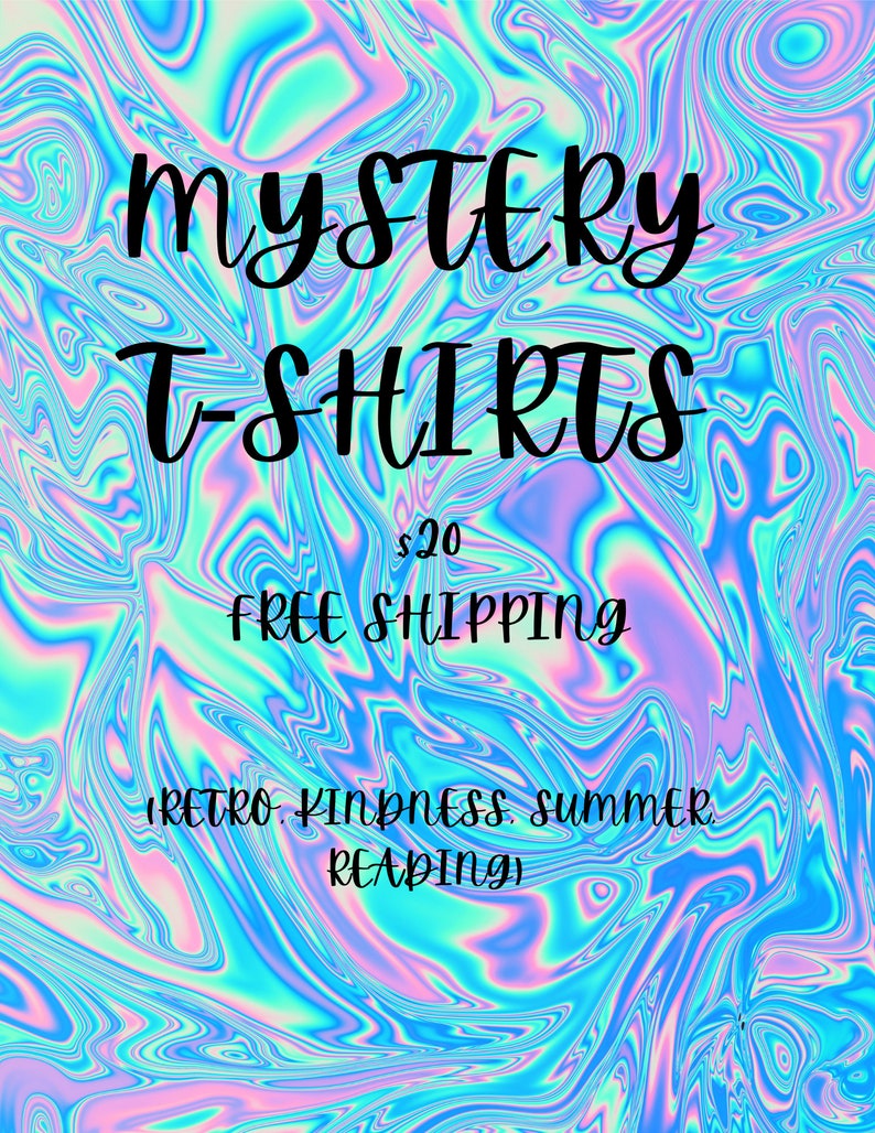 Mystery T-shirt retro, Kindness, Summer, Reading FREE SHIPPING - Etsy