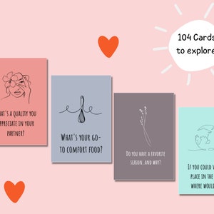 Couple Conversation Card | Getting to Know Each Other| Icebreaker ...