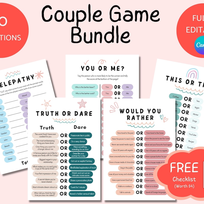 Couples Game - Etsy