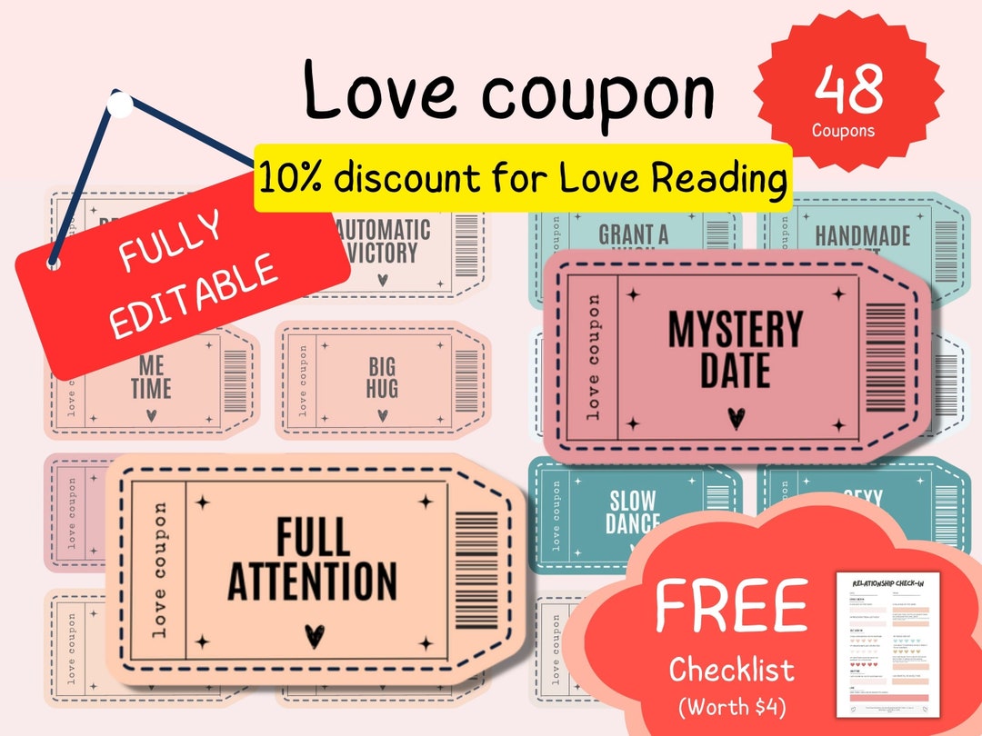 Love Coupons Love Coupon Book Couple Coupons Lover's Coupon ...
