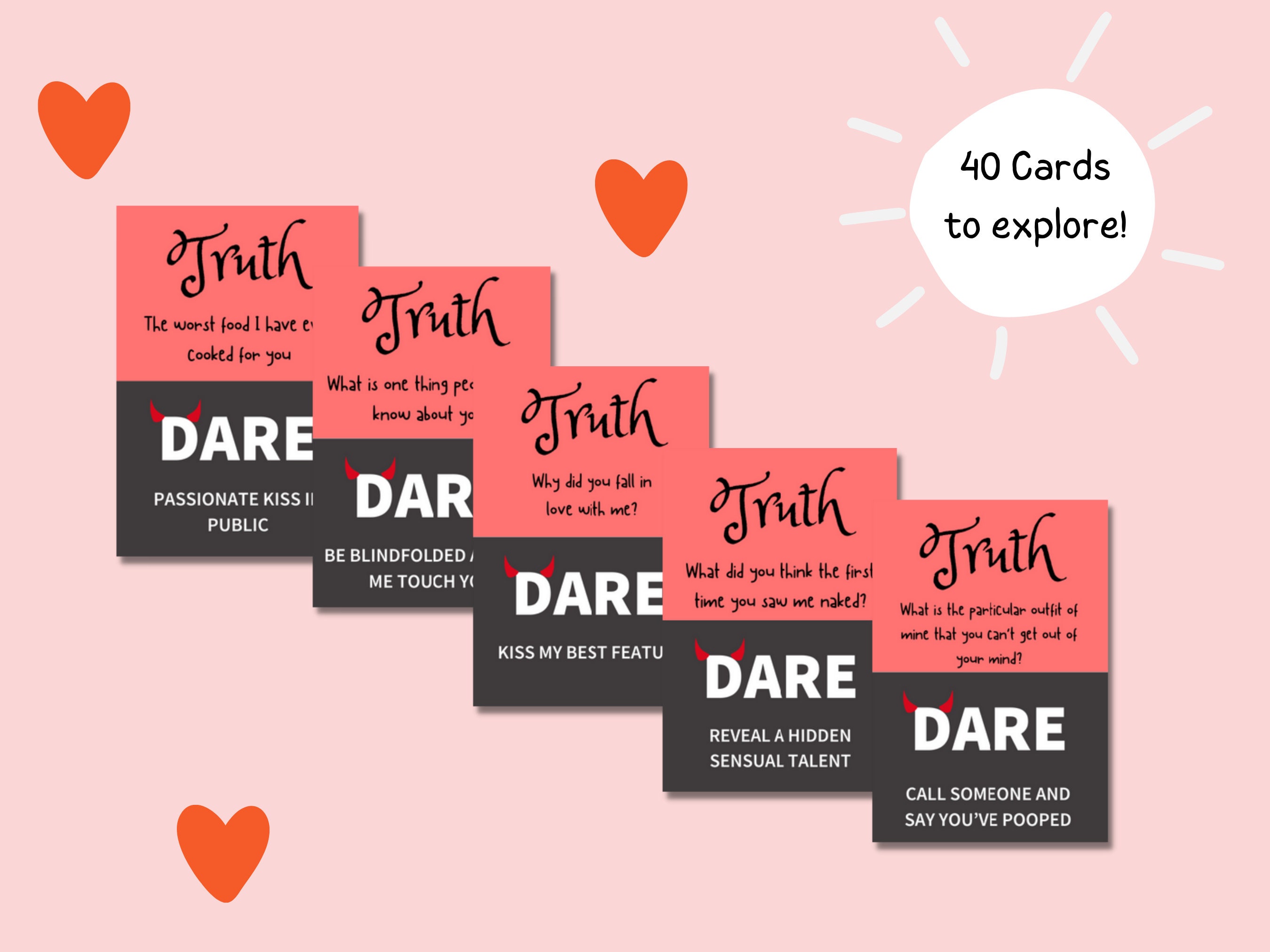 Truth or Dare Card Games | Couples Game Night | Couples Games | Bridal ...