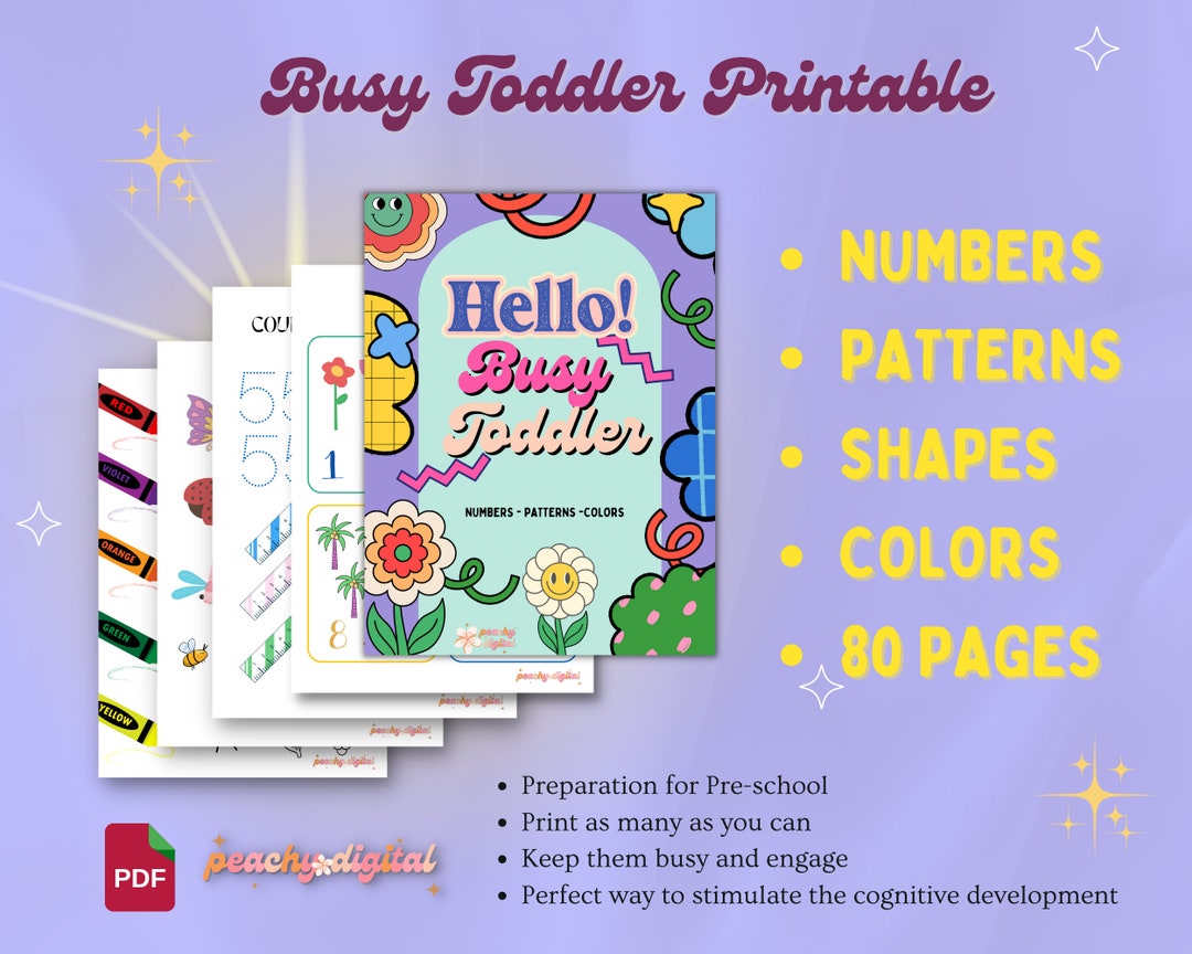 Busy Toddler Activity Printable, Preschool Worksheets, Kids Educational ...