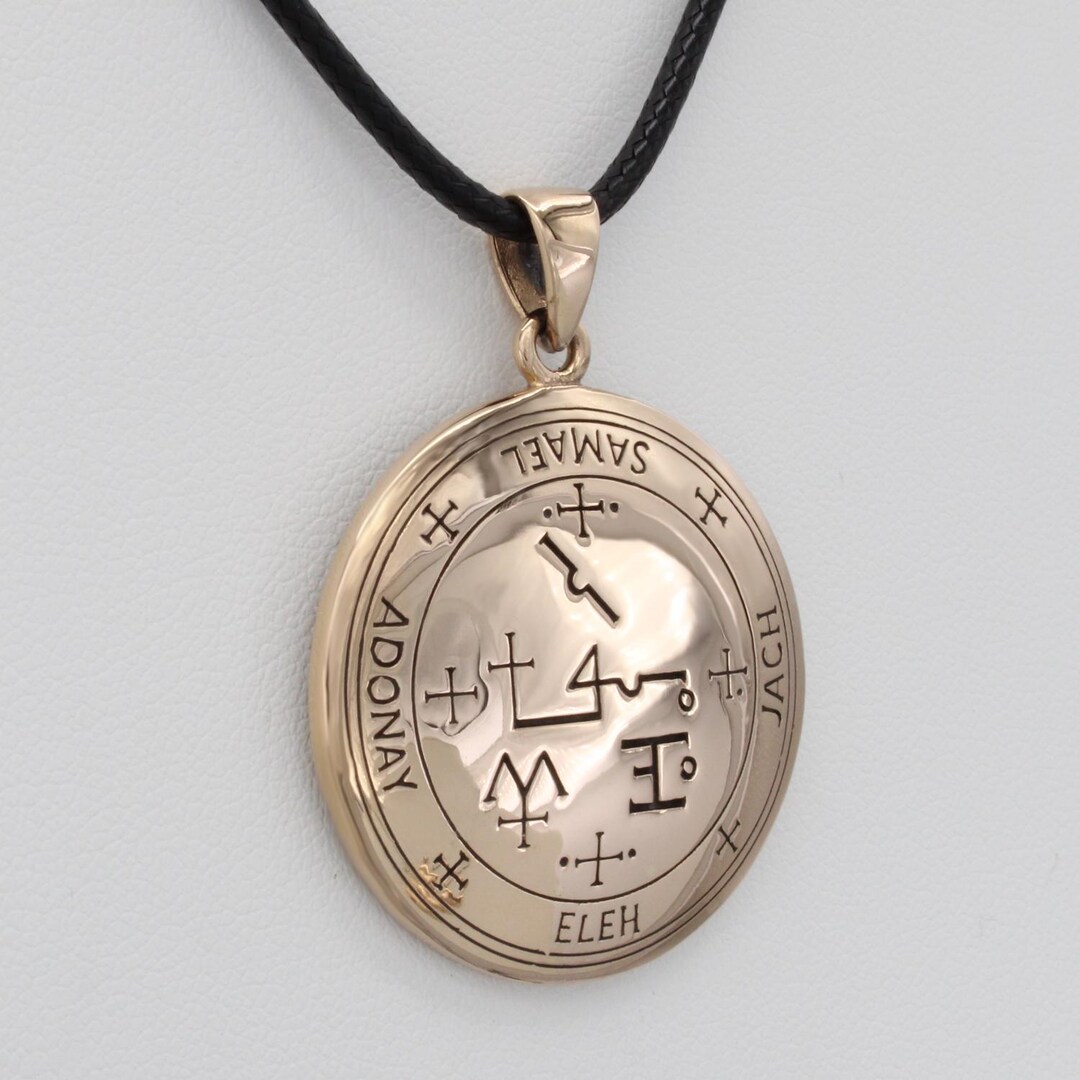 Archangel Samael Sigil Pendant | Bronze Samael Seal Necklace | Justice ...