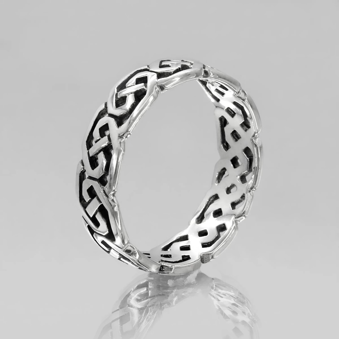Open Celtic Infinity Ring Sizes 4-15 - .925 Sterling Silver Irish ...
