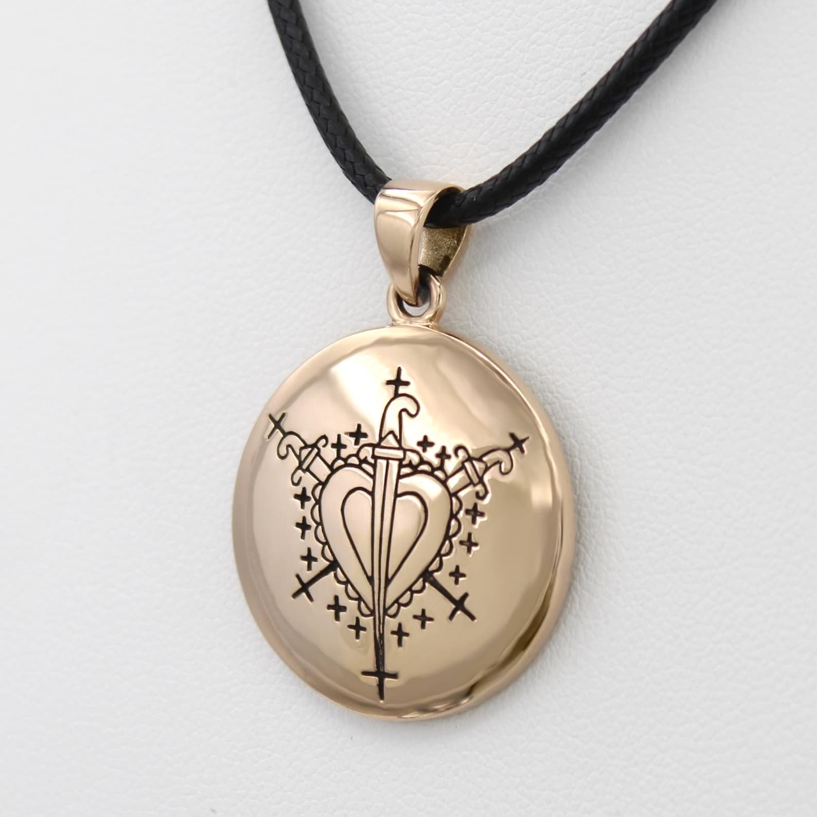 Ezili Dantor Necklace - Erzulie Dantor Veve Symbol Voodoo Pendant ...