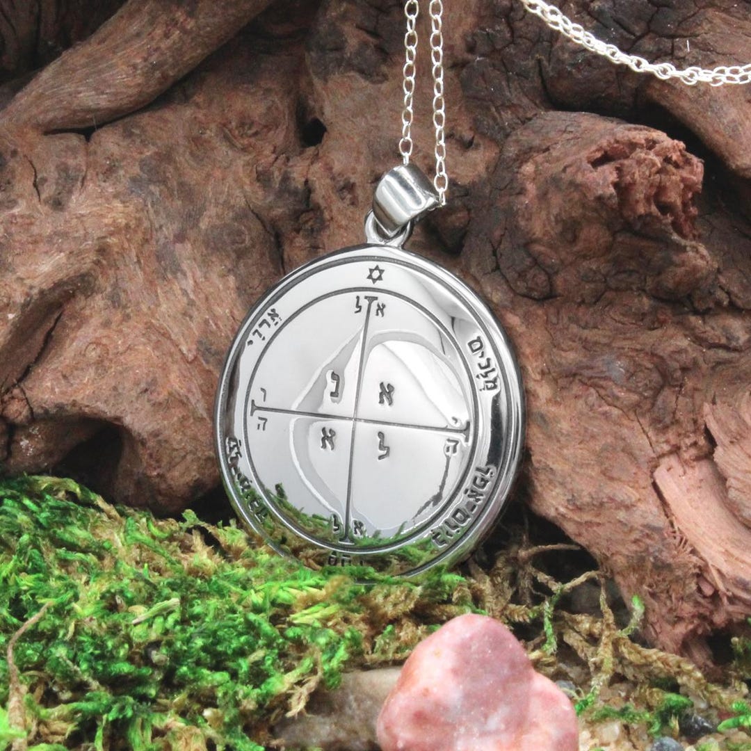 Fourth Pentacle of Mars Pendant - Sterling Silver Key of Solomon Seal ...