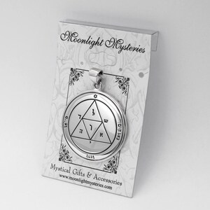 Third Pentacle of Mars Pendant - Sterling Silver Key of Solomon Seal ...