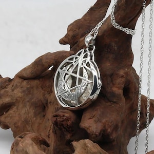 Witch Locket Necklace - Sterling Silver Wiccan Pentacle Spell Locket ...