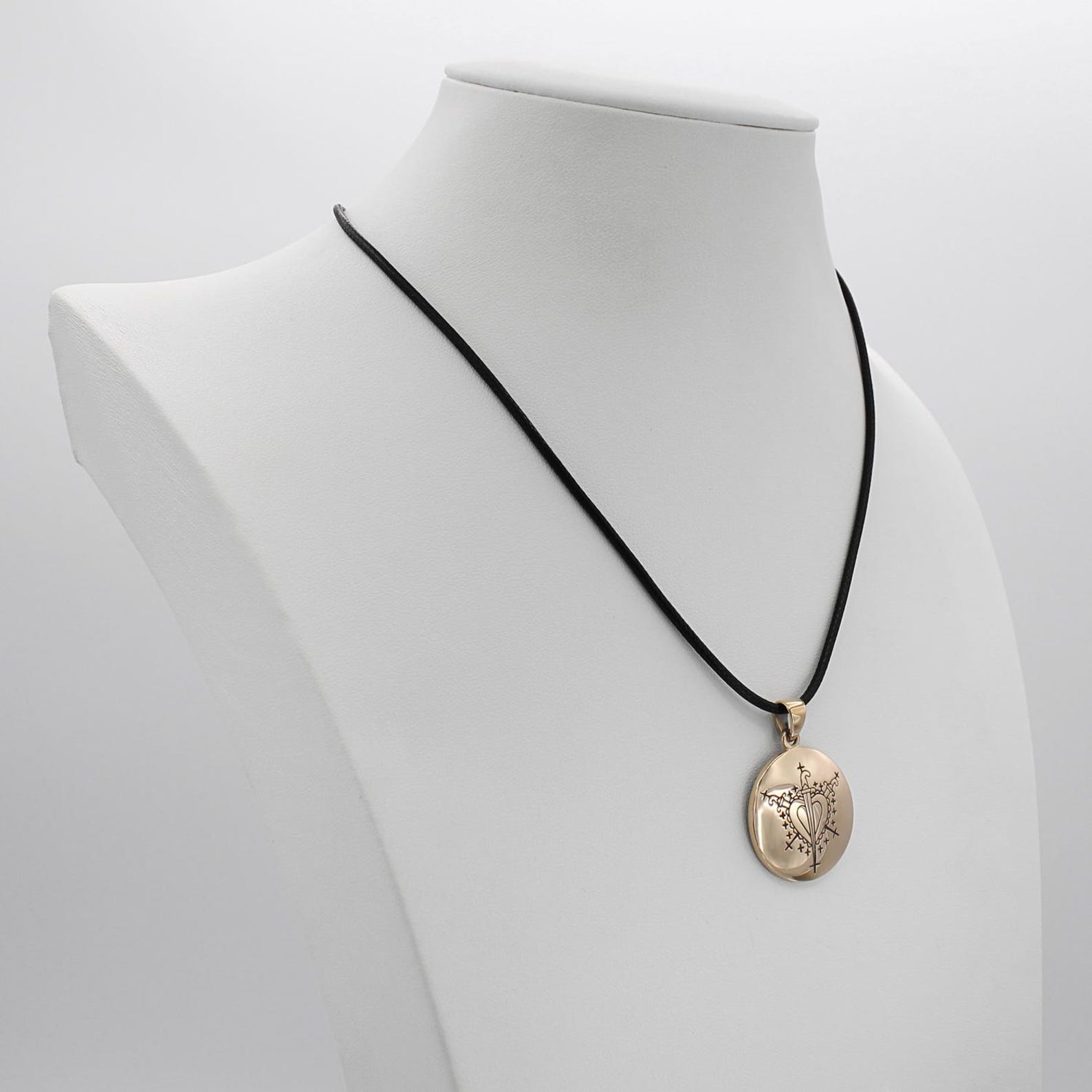 Ezili Dantor Necklace - Erzulie Dantor Veve Symbol Voodoo Pendant ...