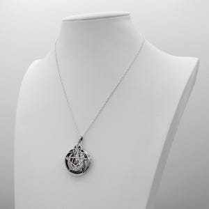 Witch Locket Necklace - Sterling Silver Wiccan Pentacle Spell Locket ...