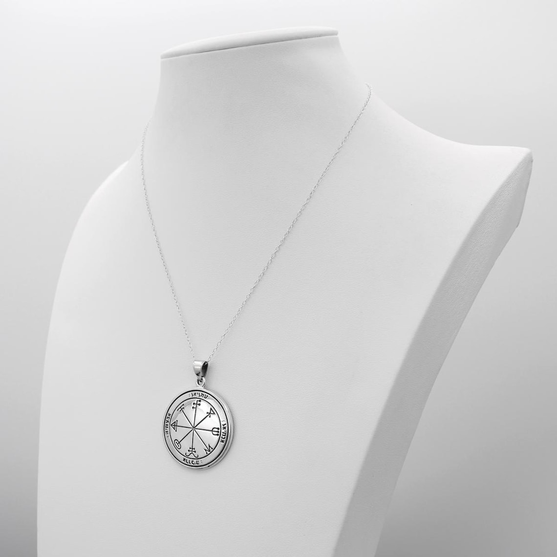 Third Pentacle of Saturn Pendant - Sterling Silver Key of Solomon Sigil ...