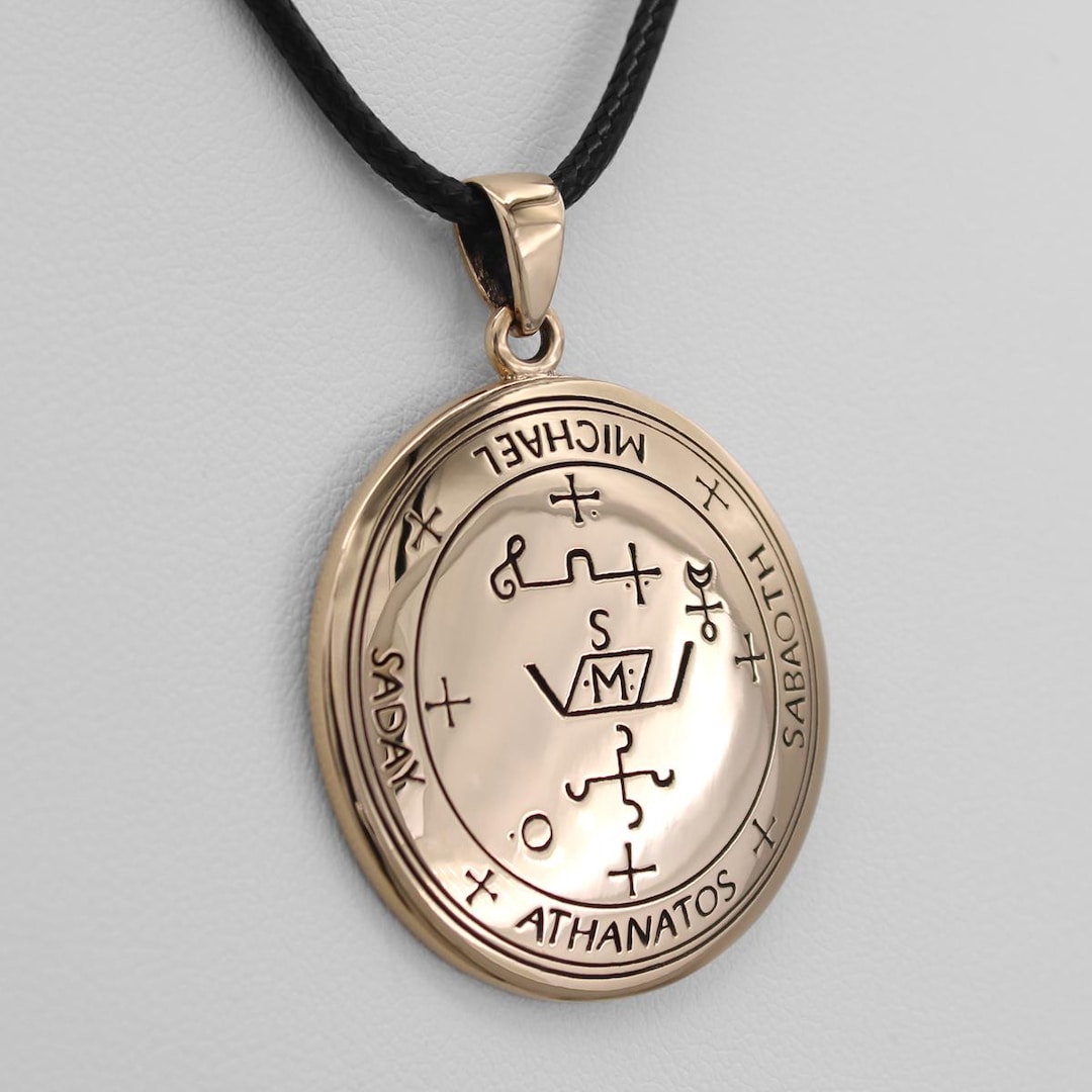 Archangel Michael Sigil Necklace - Bronze Archangel Sigil Pendant ...