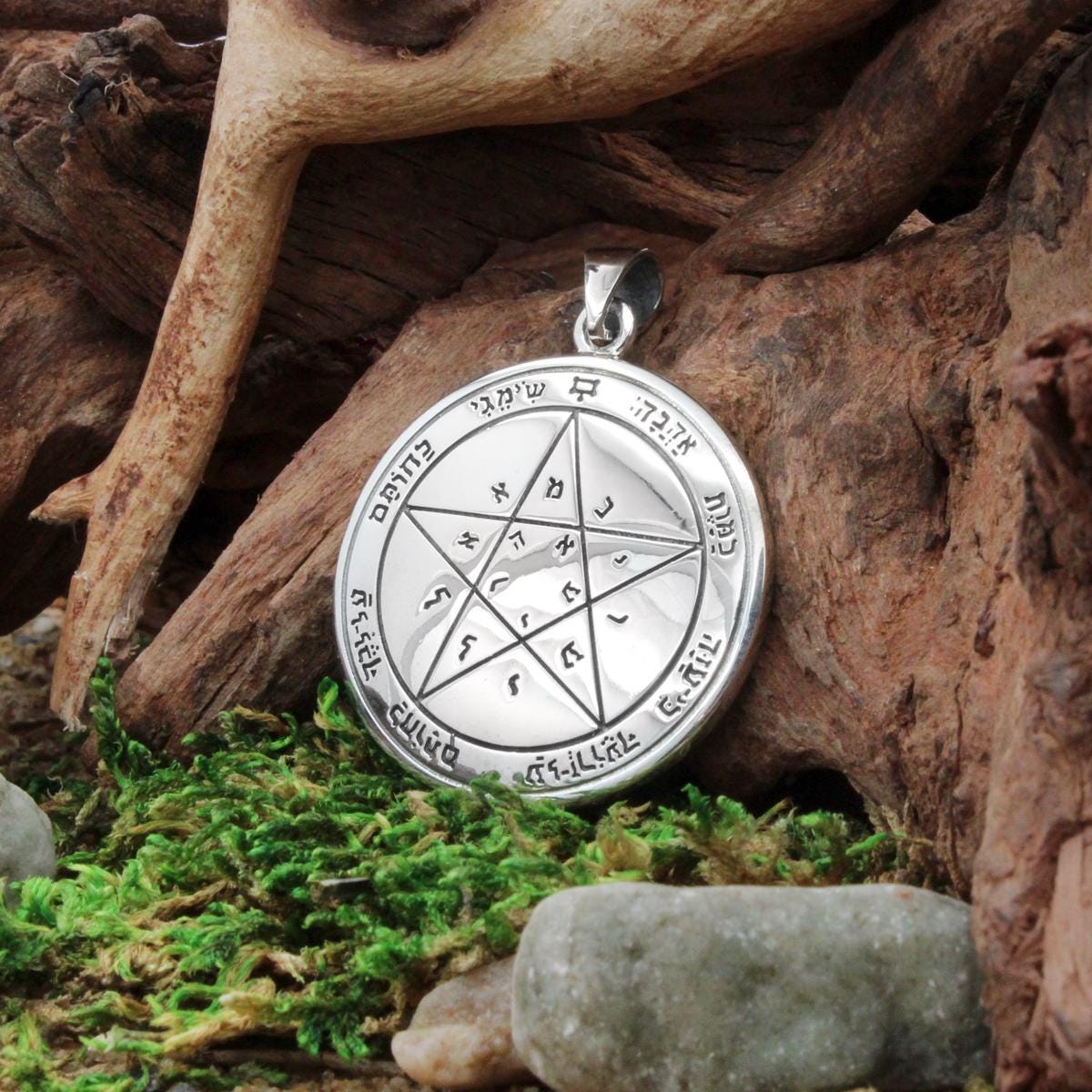 Second Pentacle of Venus Pendant Necklace - Sterling Silver Key of ...