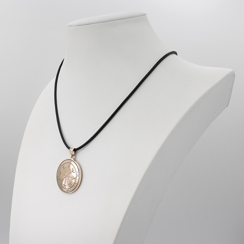 Seventh Pentacle of Jupiter Pendant - Solid Bronze King Solomon Wealth ...