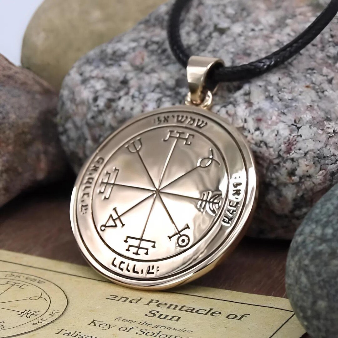 Protection Talisman - Bronze Second Pentacle of the Sun Pendant ...