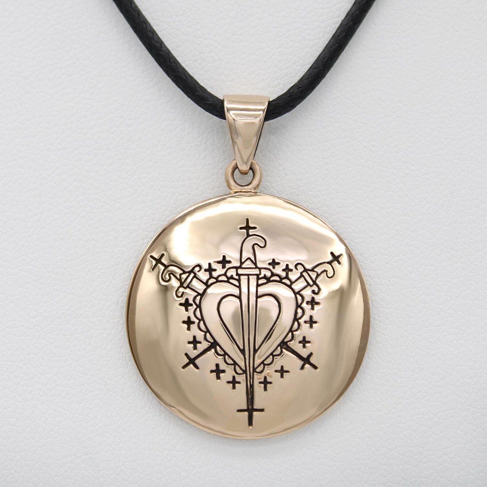 Ezili Dantor Necklace - Erzulie Dantor Veve Symbol Voodoo Pendant ...
