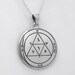 Third Pentacle of Mars Pendant - Sterling Silver Key of Solomon Seal ...