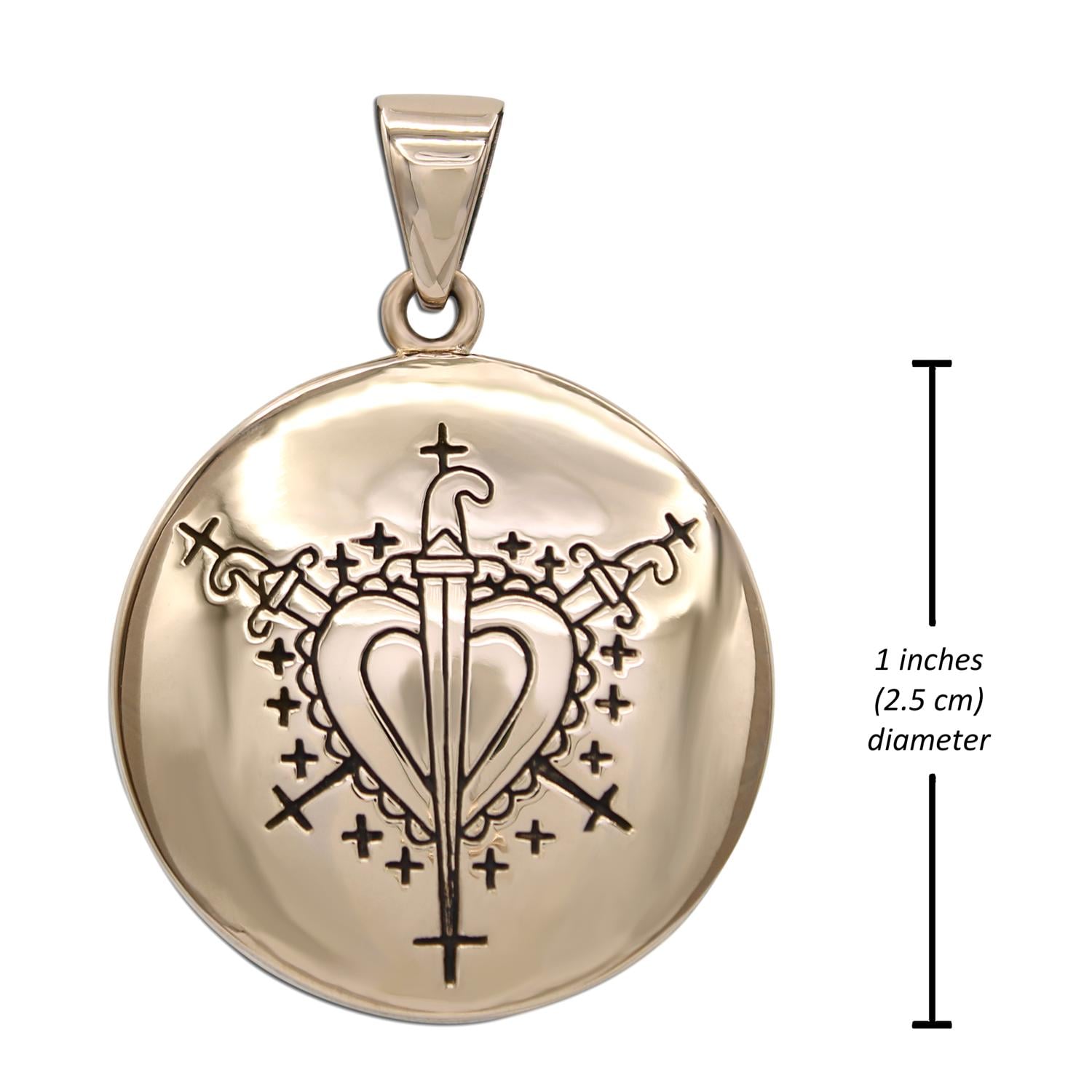Ezili Dantor Necklace - Erzulie Dantor Veve Symbol Voodoo Pendant ...