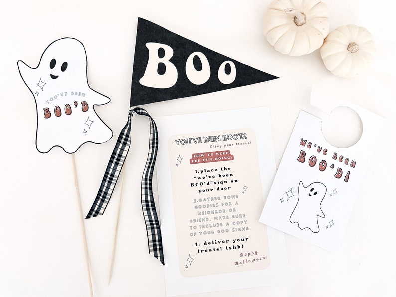 Neutral Halloween Boo Kit Printable You've Been Boo'd We've Been Boo'd ...