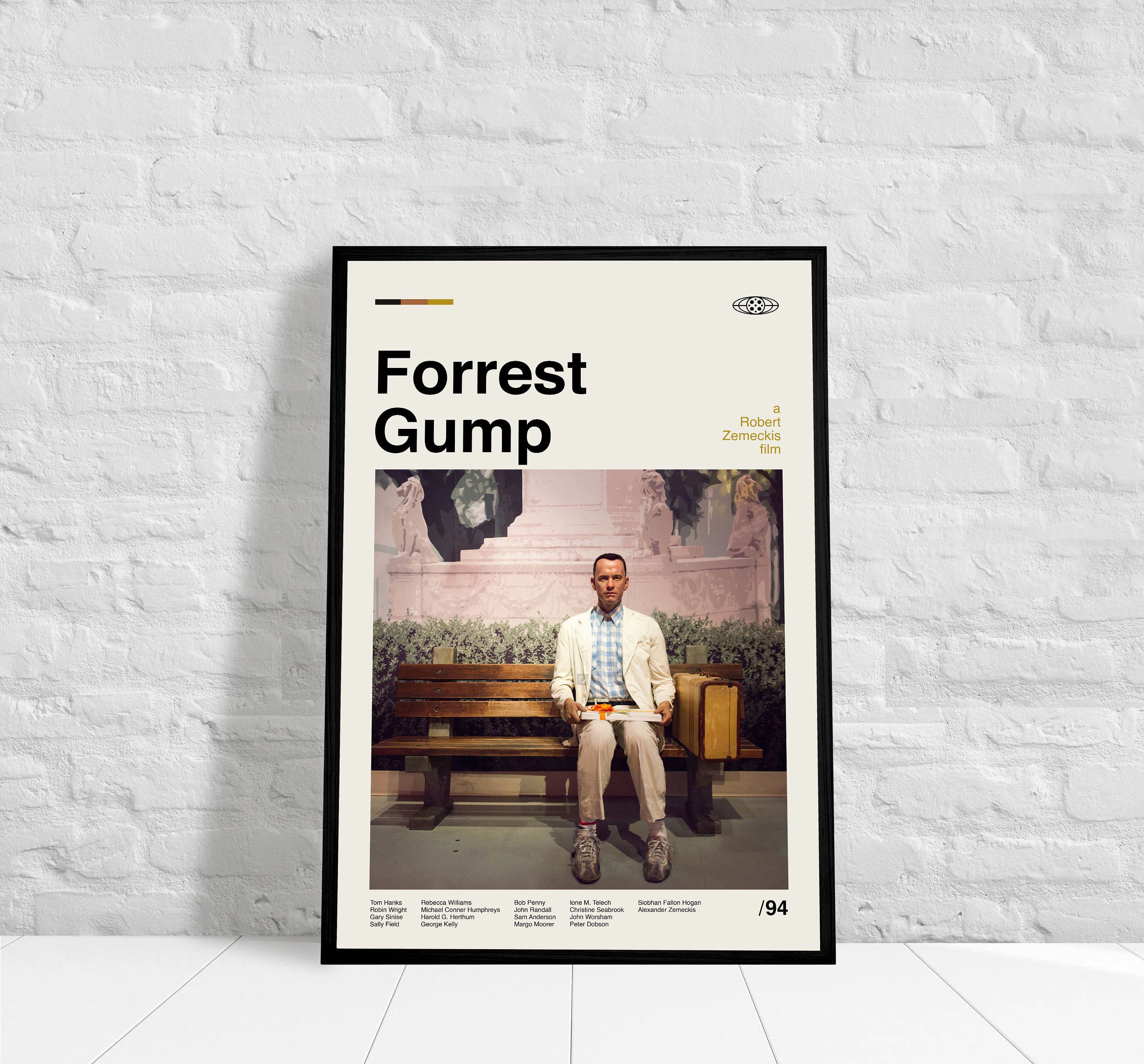 Forrest Gump Movie Poster, Forrest Gump Poster, Retro Modern Art sold ...
