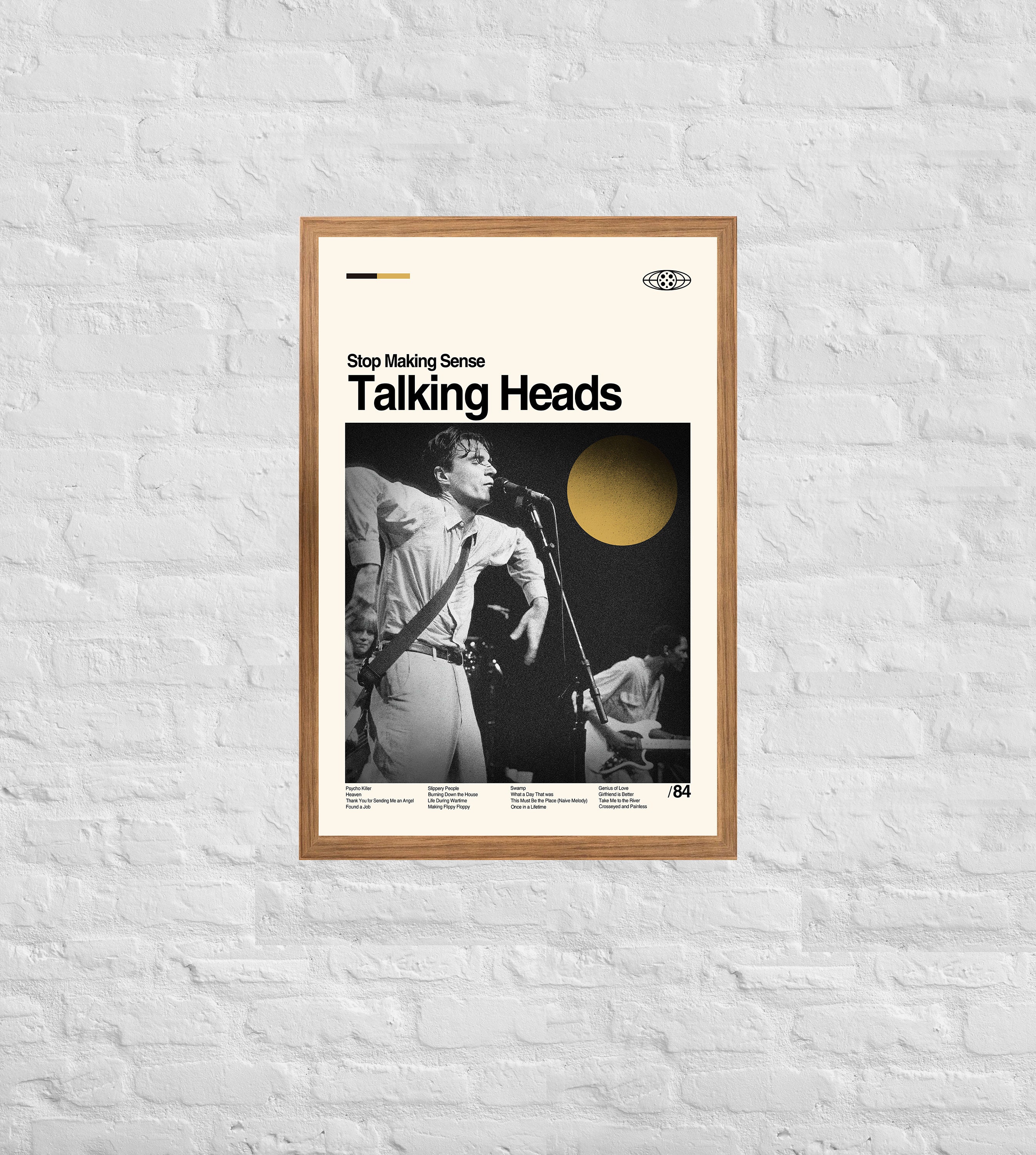 Talking Heads Stop Making Sense Poster, Retro Modern Art, Minimalist ...