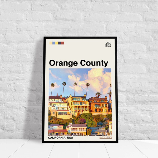 Orange County Poster - Etsy
