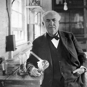 Famous Inventor THOMAS EDISON Glossy 8x10 or 11x14 Photo Light Bulb ...